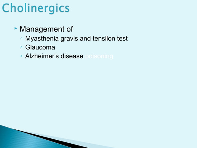 Cholinergics | PPT