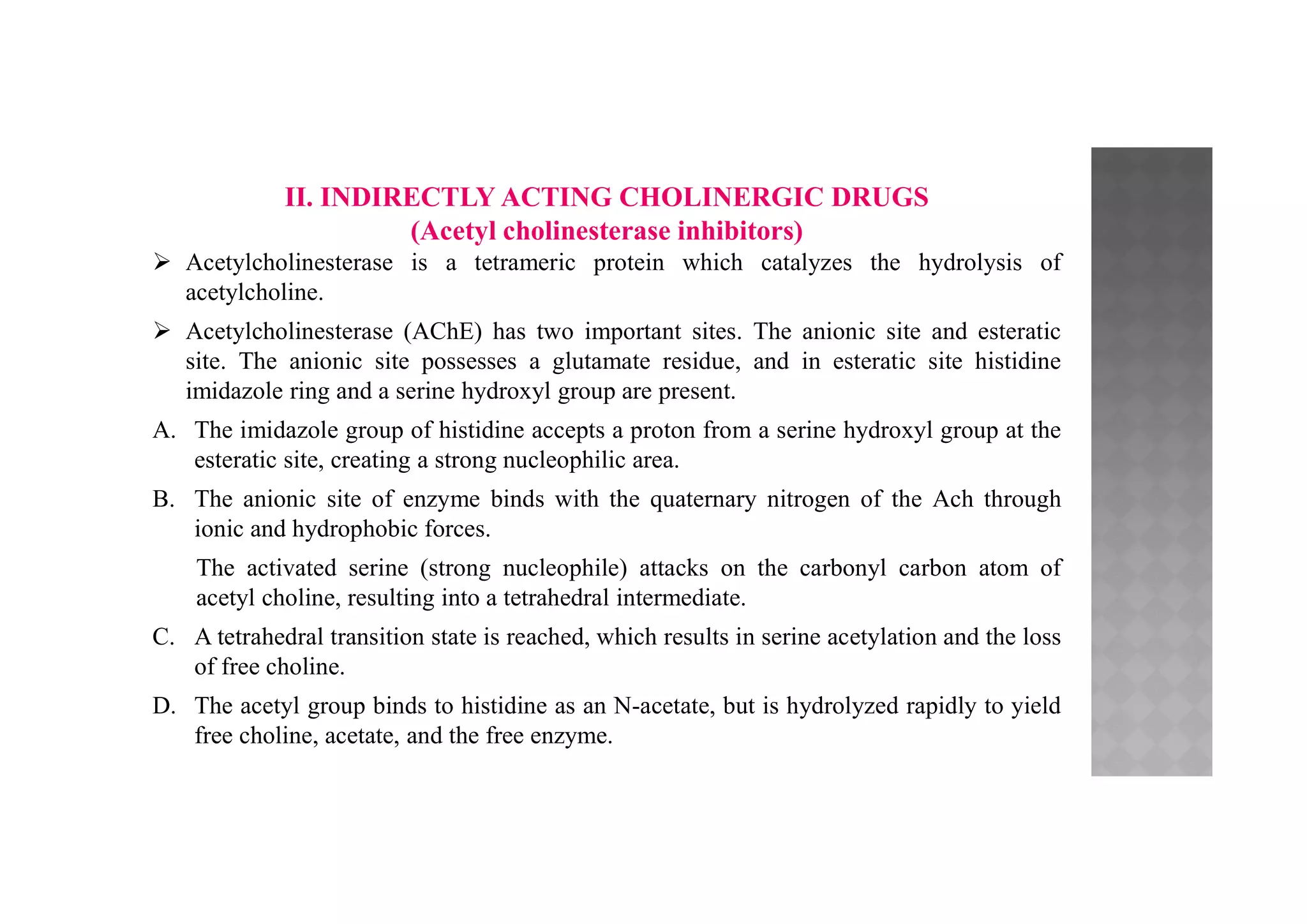 Cholinergics and anti cholinergic drugs | PDF