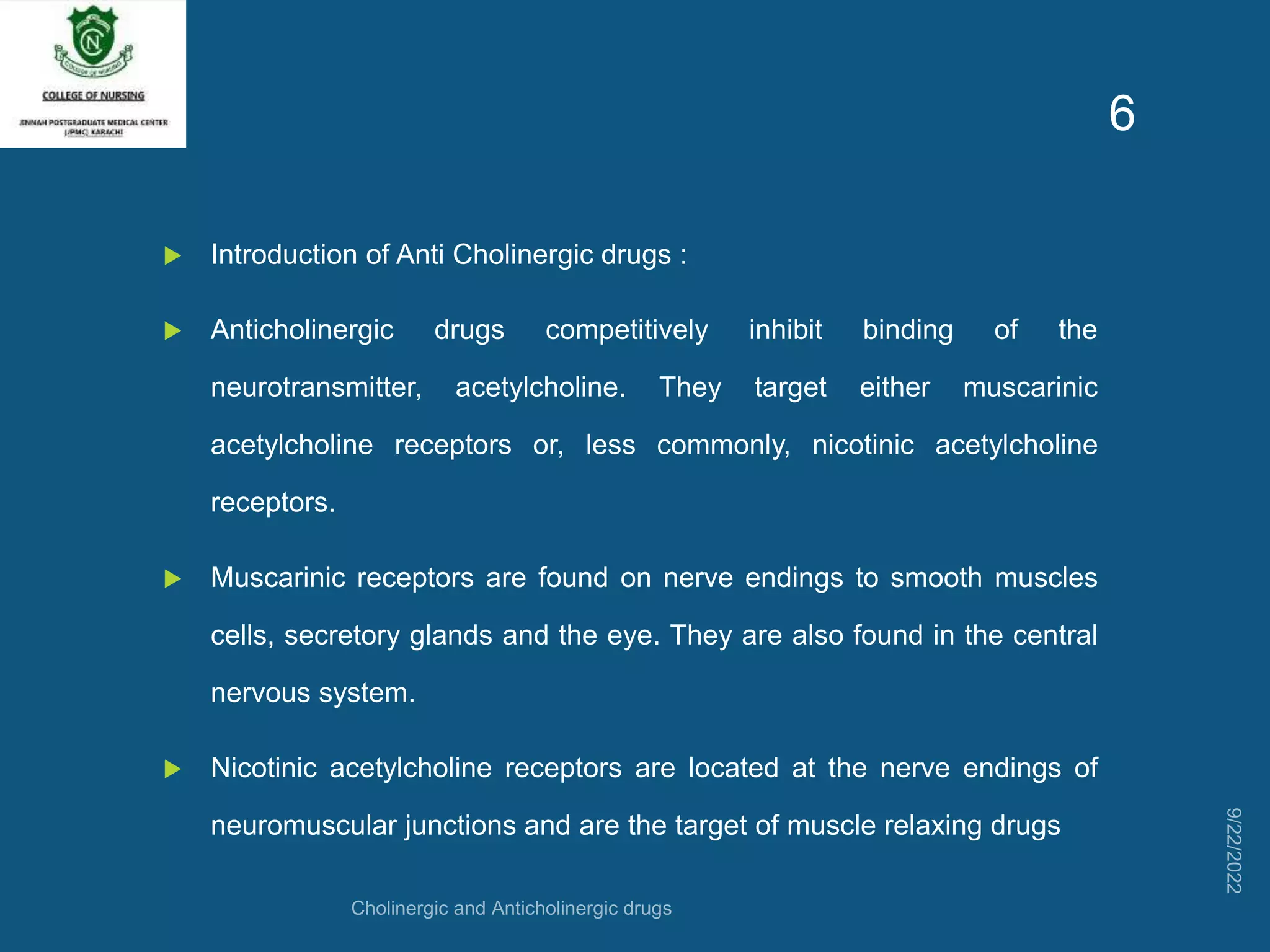 cholinergics and anticholinergics presentation.pptx