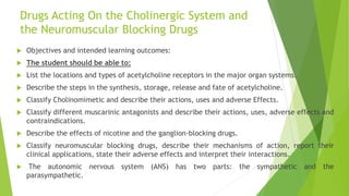 Cholinergic system 1 | PPTX
