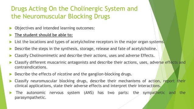 Cholinergic system 1 | PPT
