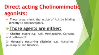 Cholinergic system 1 | PPTX | Brain and Nervous System Disorders ...