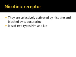 Cholinergic system and drugs | PPTX