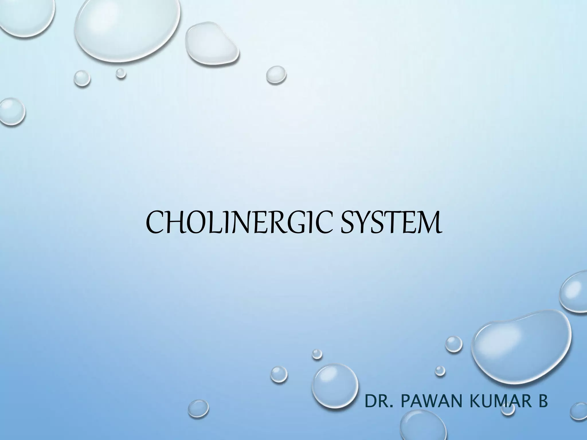 Cholinergic system and Cholinomimetic Drugs by Dr.Pawan | PPTX