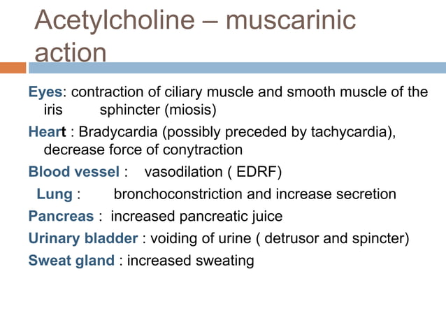 Cholinergic transmission and drugs | PPTX