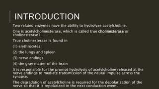 Cholinesterase | PPTX