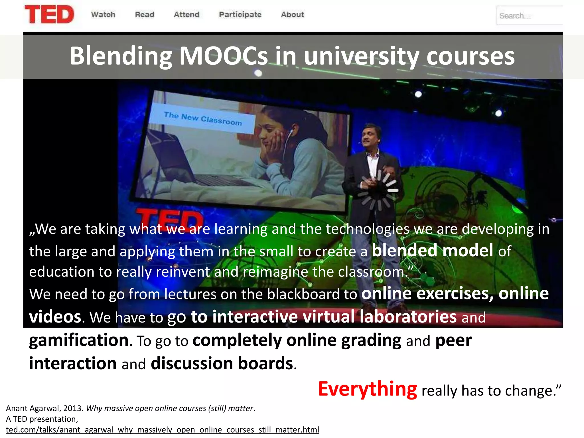 MOOC -related practices for an Open Educator | PPTX
