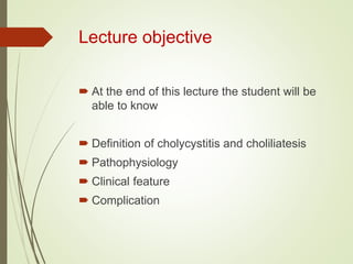 cholycystitis - inflammation of gall bladder | PPTX