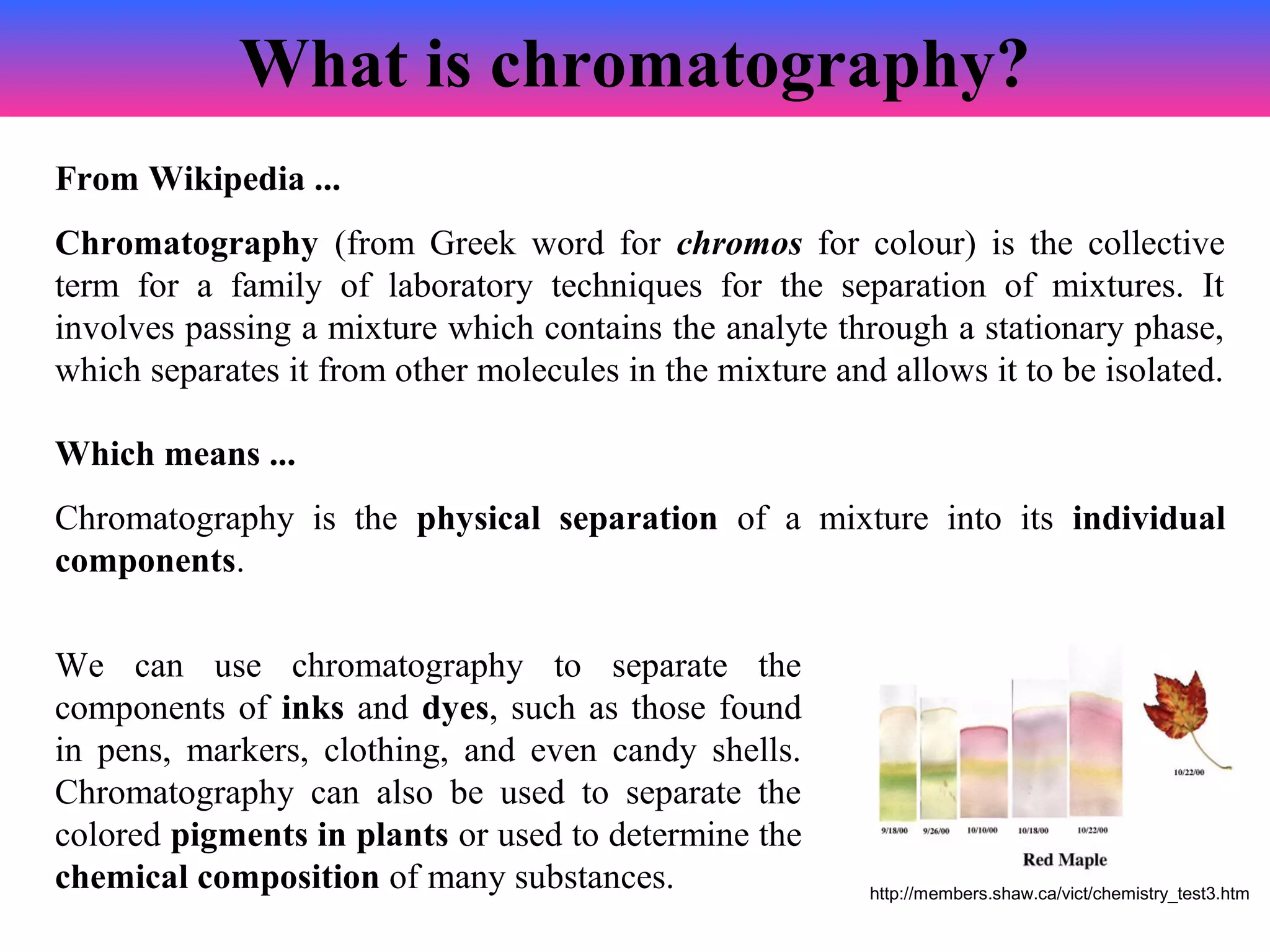 Chomatography 2 | PPT