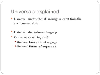 Chomsky1 by prof. nazir malik | PPT | Science