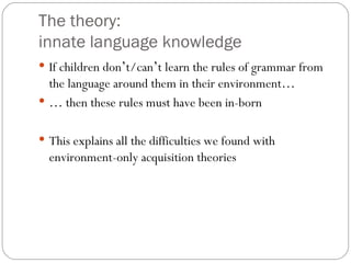 Chomsky1 by prof. nazir malik | PPT | Science