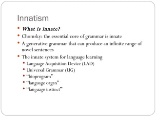Chomsky1 by prof. nazir malik | PPT | Science