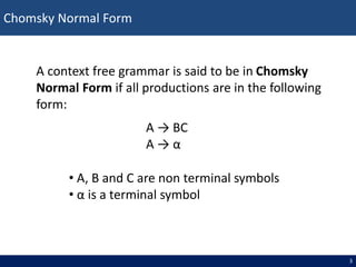 CHOMSKY AND GREIBACH NORMAL FORM.ppt
