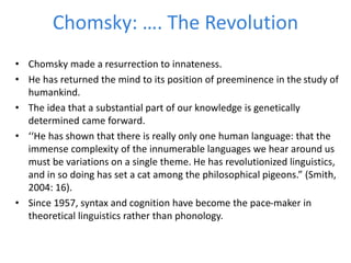 Chomskyan linguistics | PPTX