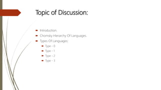 Chomsky classification of Language | PPTX