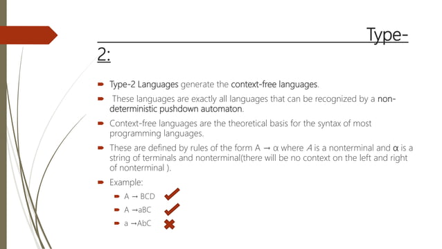 Chomsky classification of Language | PPTX | Programming Languages | Computing