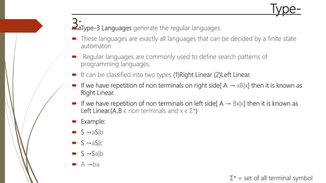 Chomsky classification of Language | PPTX | Programming Languages | Computing