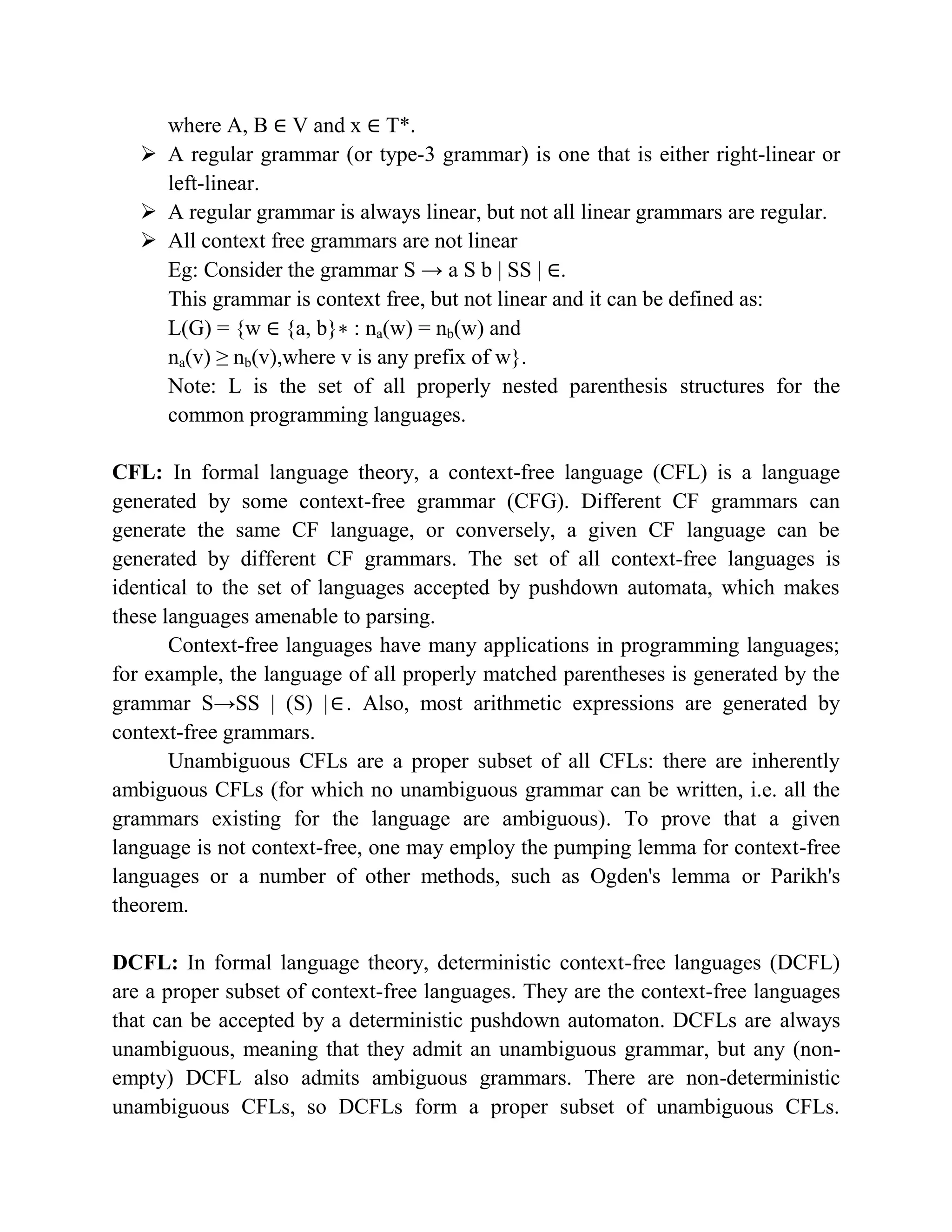 Chomsky hierarchy | PDF