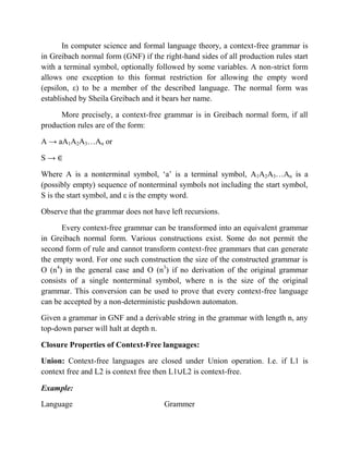 Chomsky hierarchy | PDF | Programming Languages | Computing