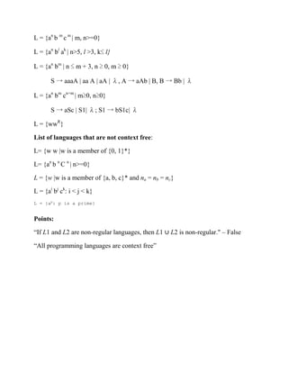 Chomsky hierarchy | PDF | Programming Languages | Computing