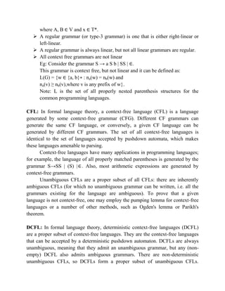 Chomsky hierarchy | PDF | Programming Languages | Computing