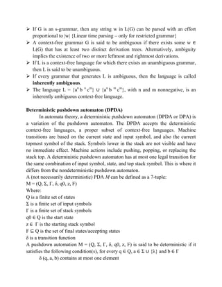 Chomsky hierarchy | PDF | Programming Languages | Computing