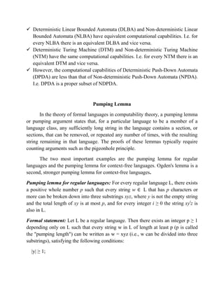 Chomsky hierarchy | PDF | Programming Languages | Computing