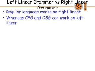 Chomsky Hierarchy.ppt | Programming Languages | Computing