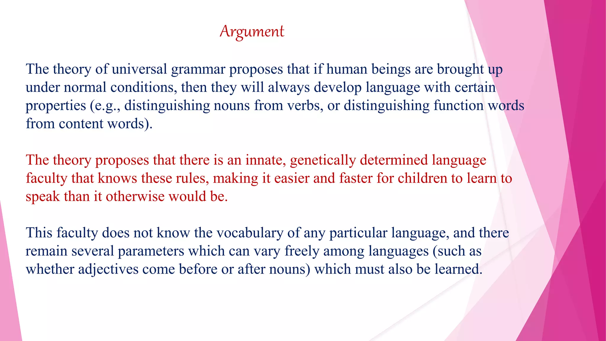 Chomsky LAD and UG | PPTX