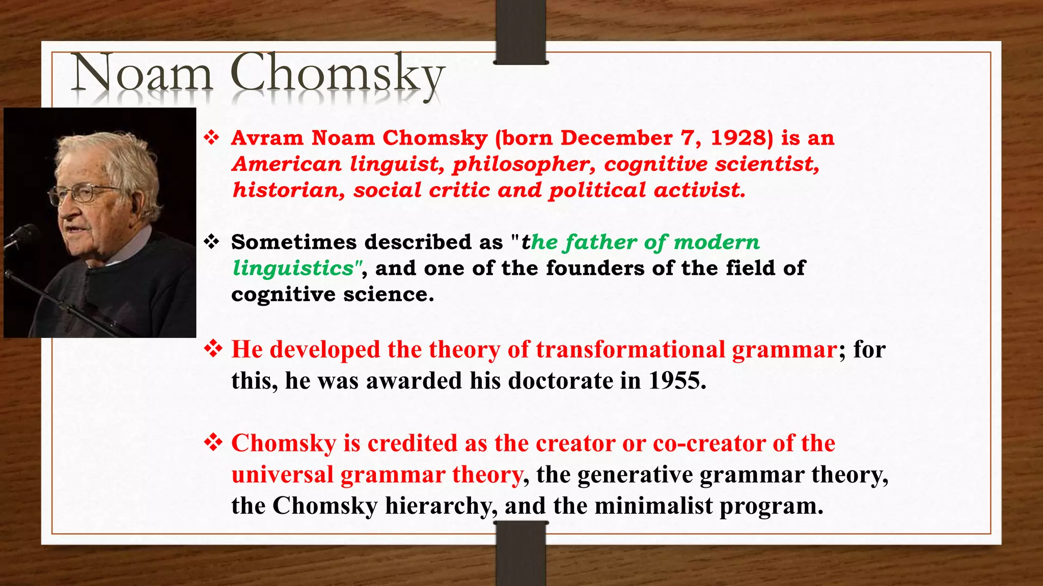 Chomsky LAD and UG | PPTX