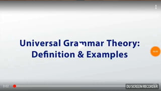 Chomsky LAD and UG | PPTX
