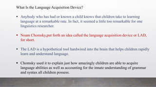 Chomsky LAD and UG | PPTX