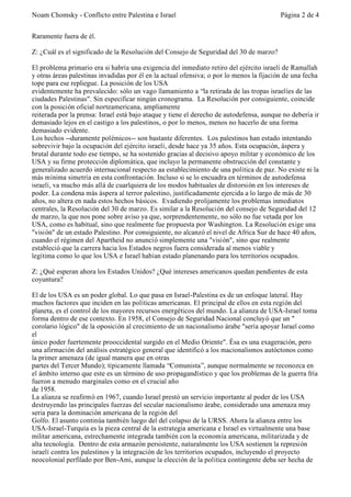 Chomsky, noam el conflicto entre palestina e israel | PDF