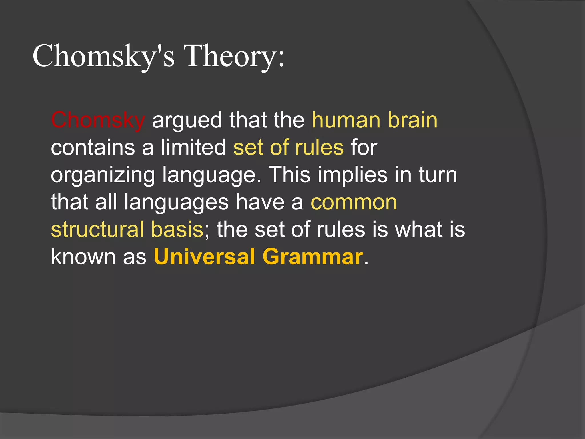 Chomsky’s Universal Grammar | PPTX
