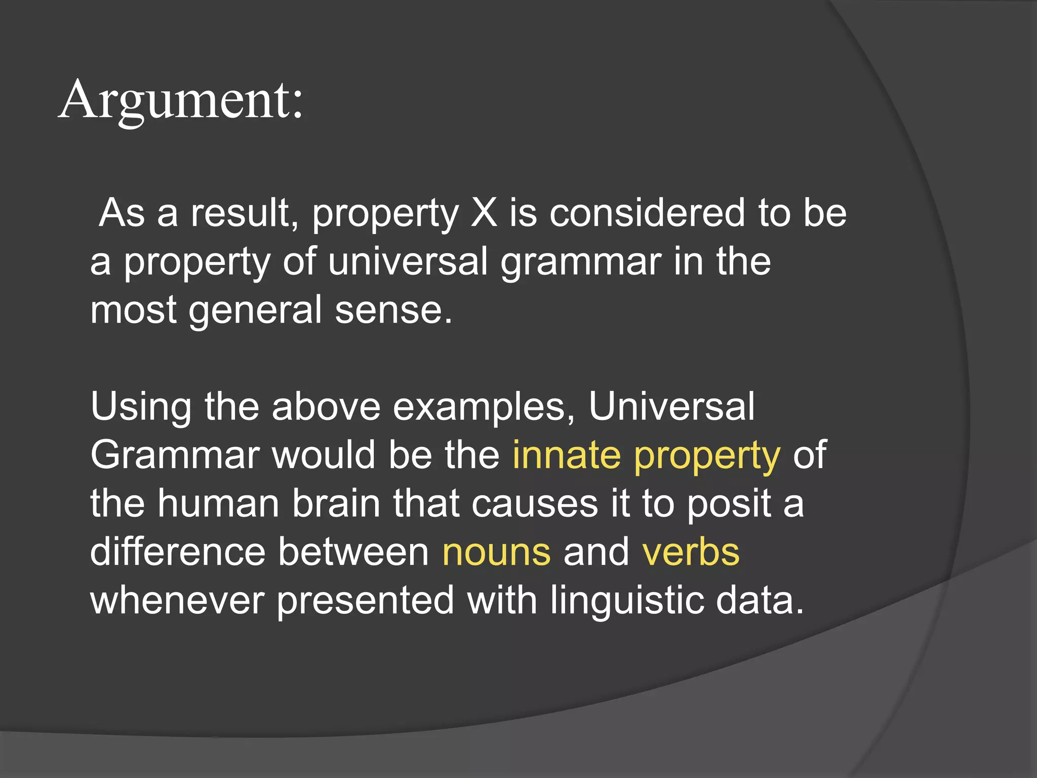 Chomsky’s Universal Grammar | PPTX
