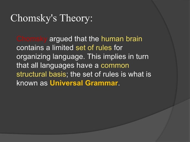 Chomsky’s Universal Grammar | PPTX