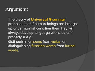 Chomsky’s Universal Grammar | PPTX