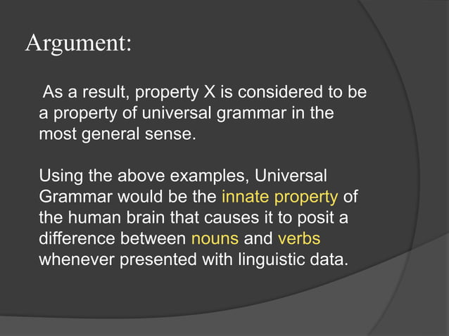 Chomsky’s Universal Grammar | PPTX