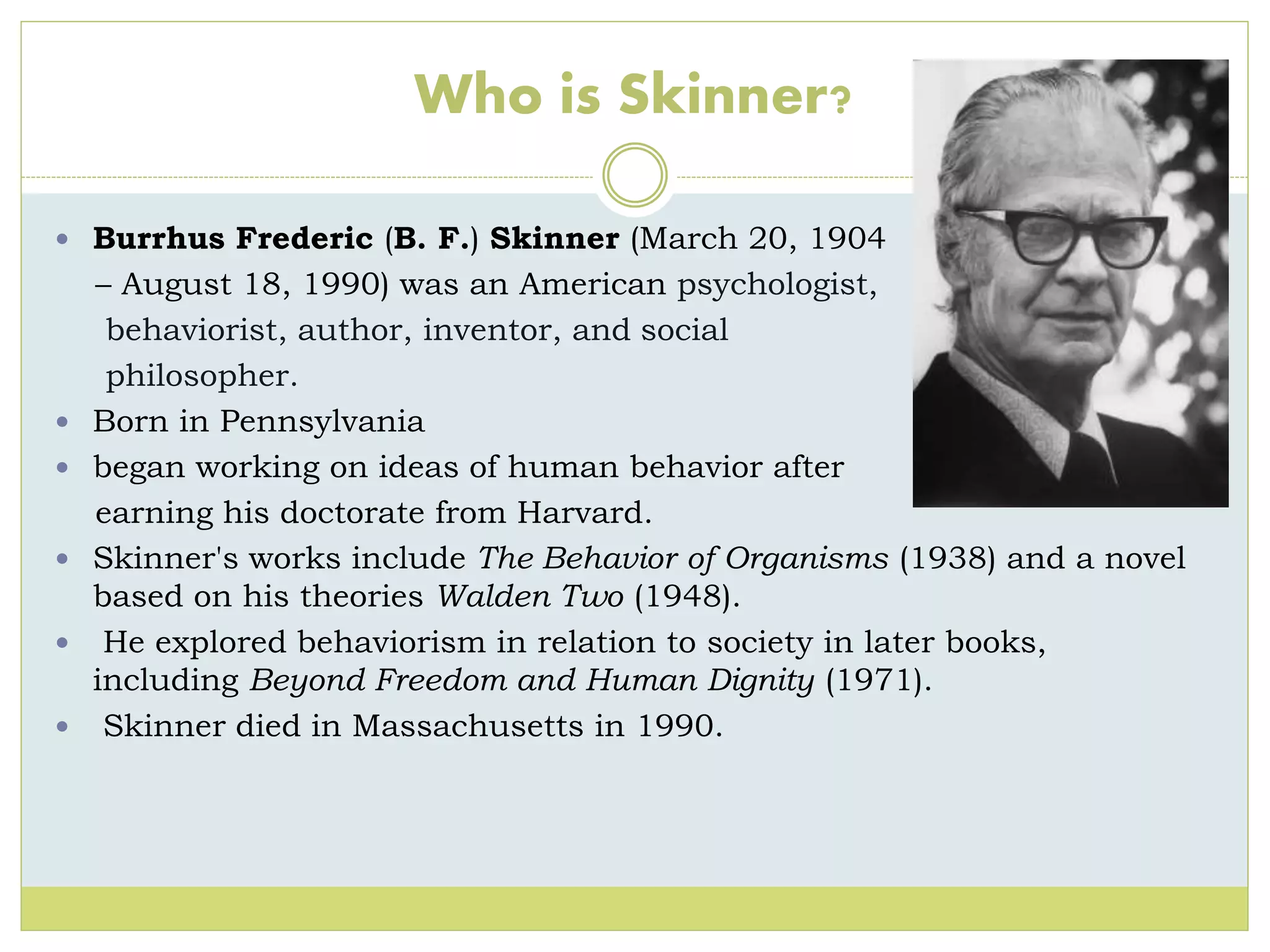 Chomsky’s and skinner’s theory of language acquisition | PPTX