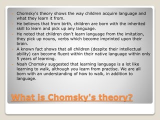 Chomsky’s theory | PPTX