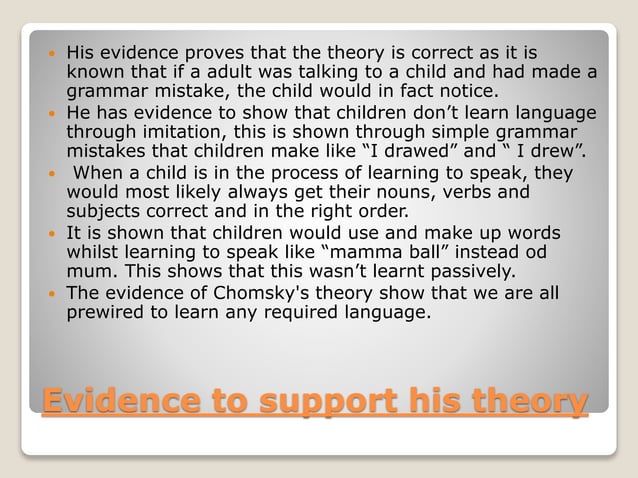 Chomsky’s theory | PPTX