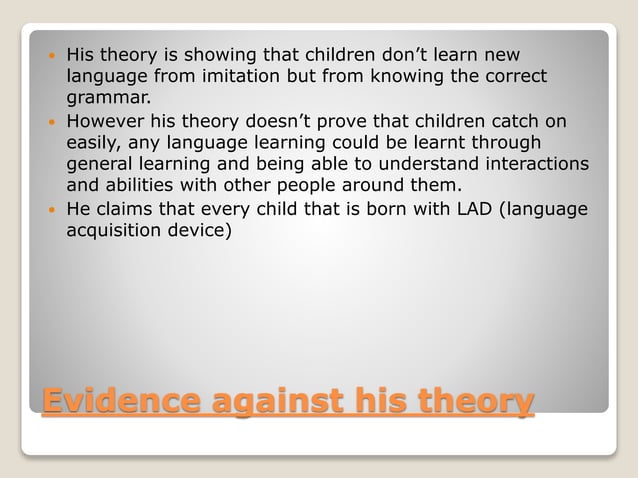 Chomsky’s theory | PPTX