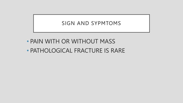 CHONDROSARCOMA an overview, classification and treatment. | PPTX | Bone ...