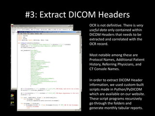 An Approach to Automated Techniques for Data Extraction and Integrity Validation of CT Dosimetry ...