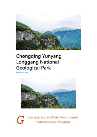 Chongqing yunyang longgang national geological park | PDF