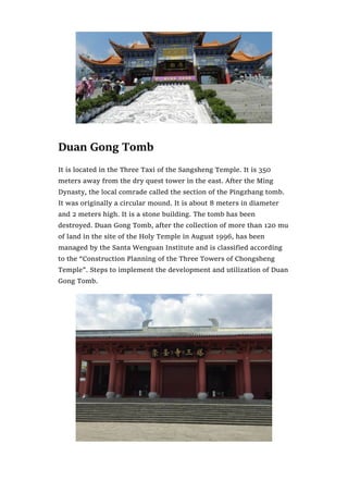 Chongsheng temple three towers cultural tourism area | PDF