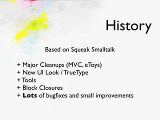 Talk: The Present and Future of Pharo | KEY | Programming Languages ...