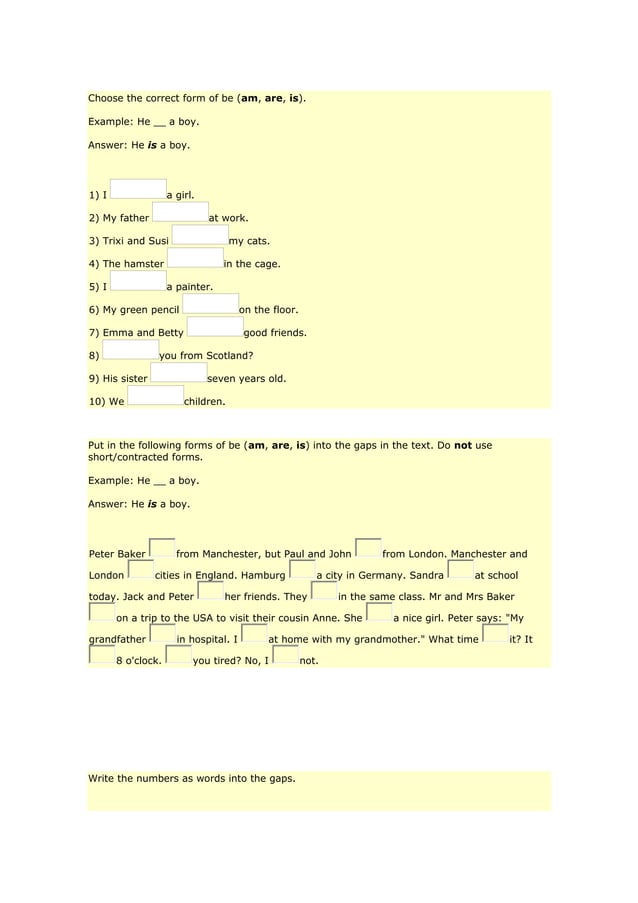 Choose the-correct-form-of-be | PDF