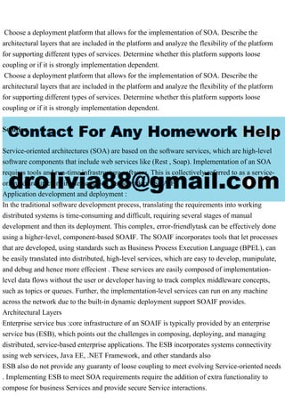 Choose a deployment platform that allows for the implementation o.pdf | Cloud Computing | Internet