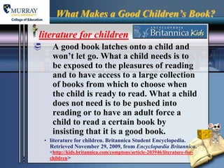 Choosing Children's Literature | PPTX